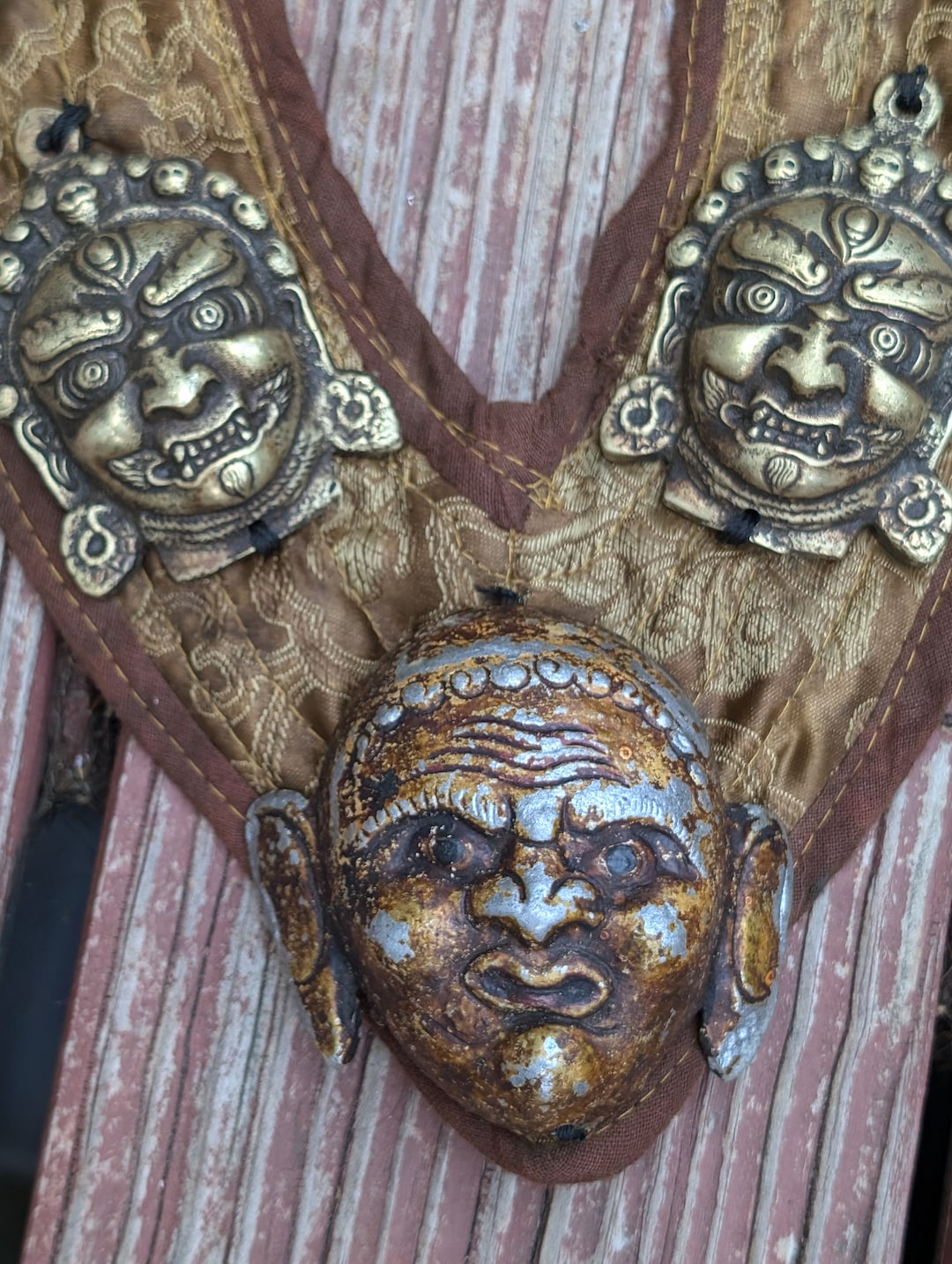 Tibetan Buddhist Bon Shaman 11 Wrathful Deity Brocade Temple Wall ...