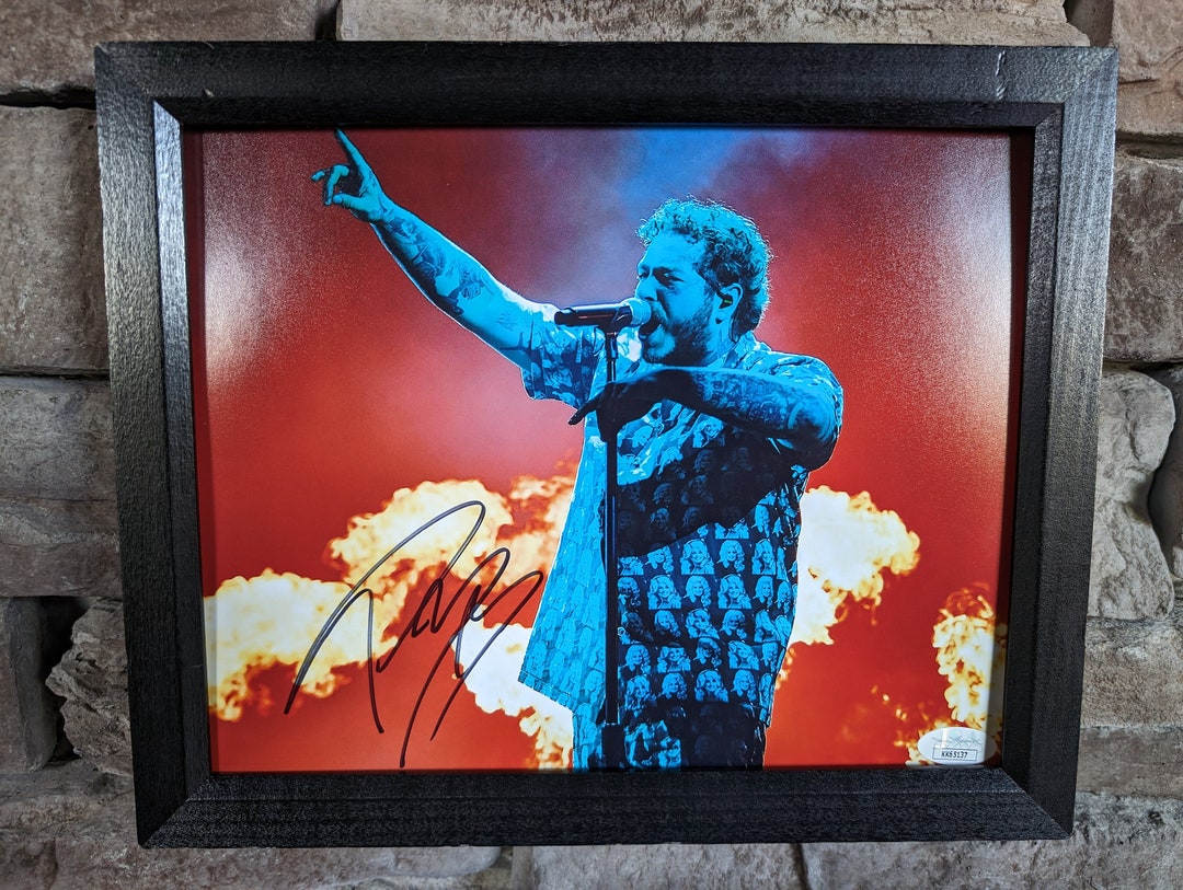 Autographed Post Malone 8x10 Inch Framed Photo With Certificate of ...