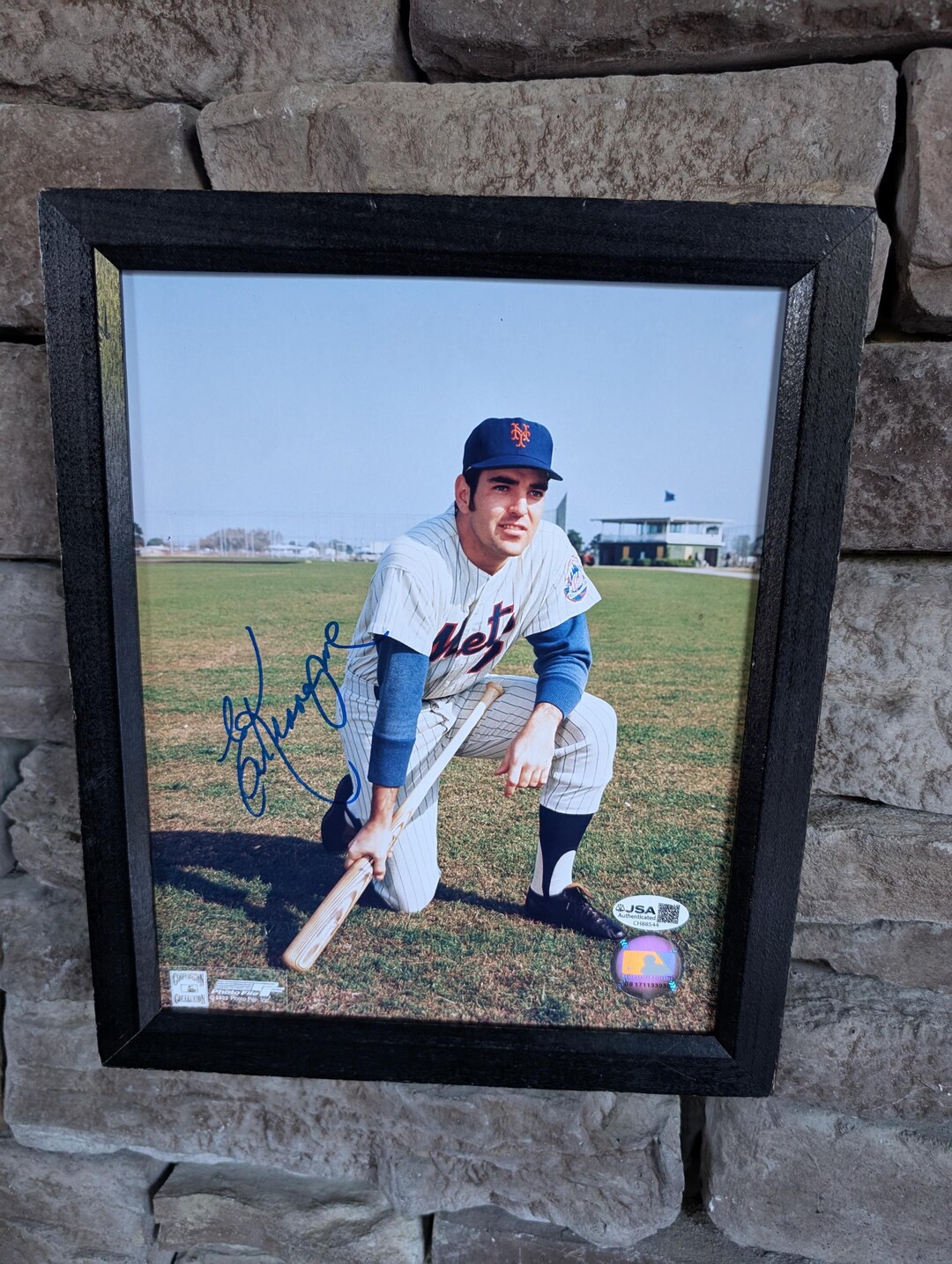 Autographed 1969 NY Mets Ed Kranepool 8x10 Inch Framed Photo With ...
