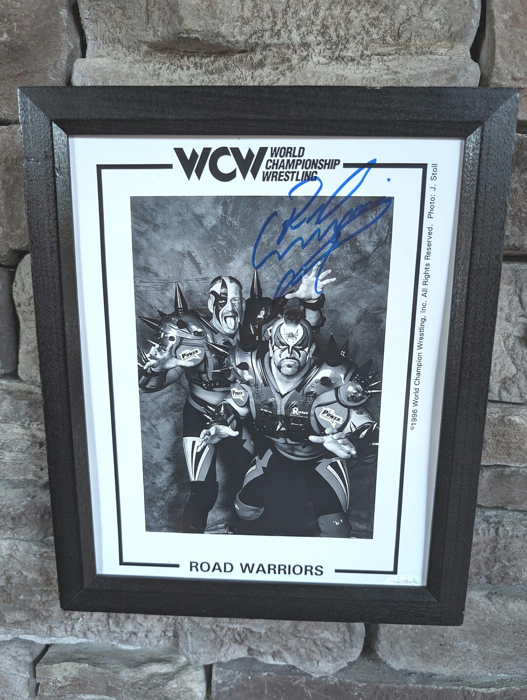 Autographed Road Warrior Animal the Road Warriors 8x10 Inch Framed ...