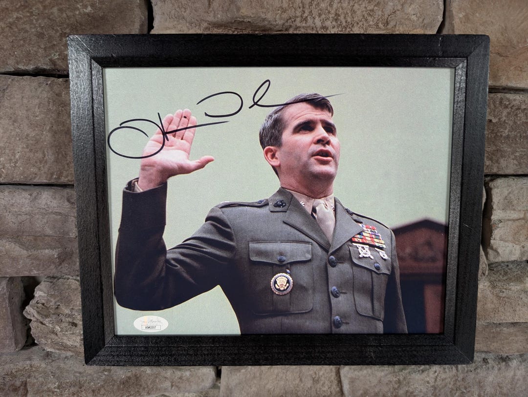 Autographed United States Marine Corps Lieutenant Colonel Oliver North ...