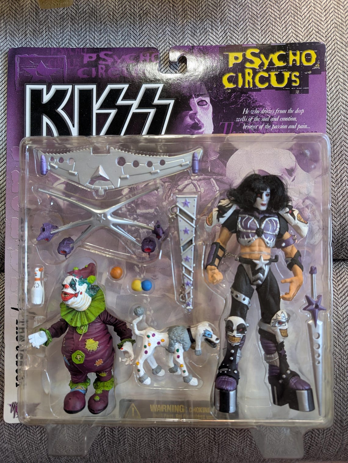 Vintage Mcfarlane Toys Kiss Paul Stanley and Jester Psycho Circus ...