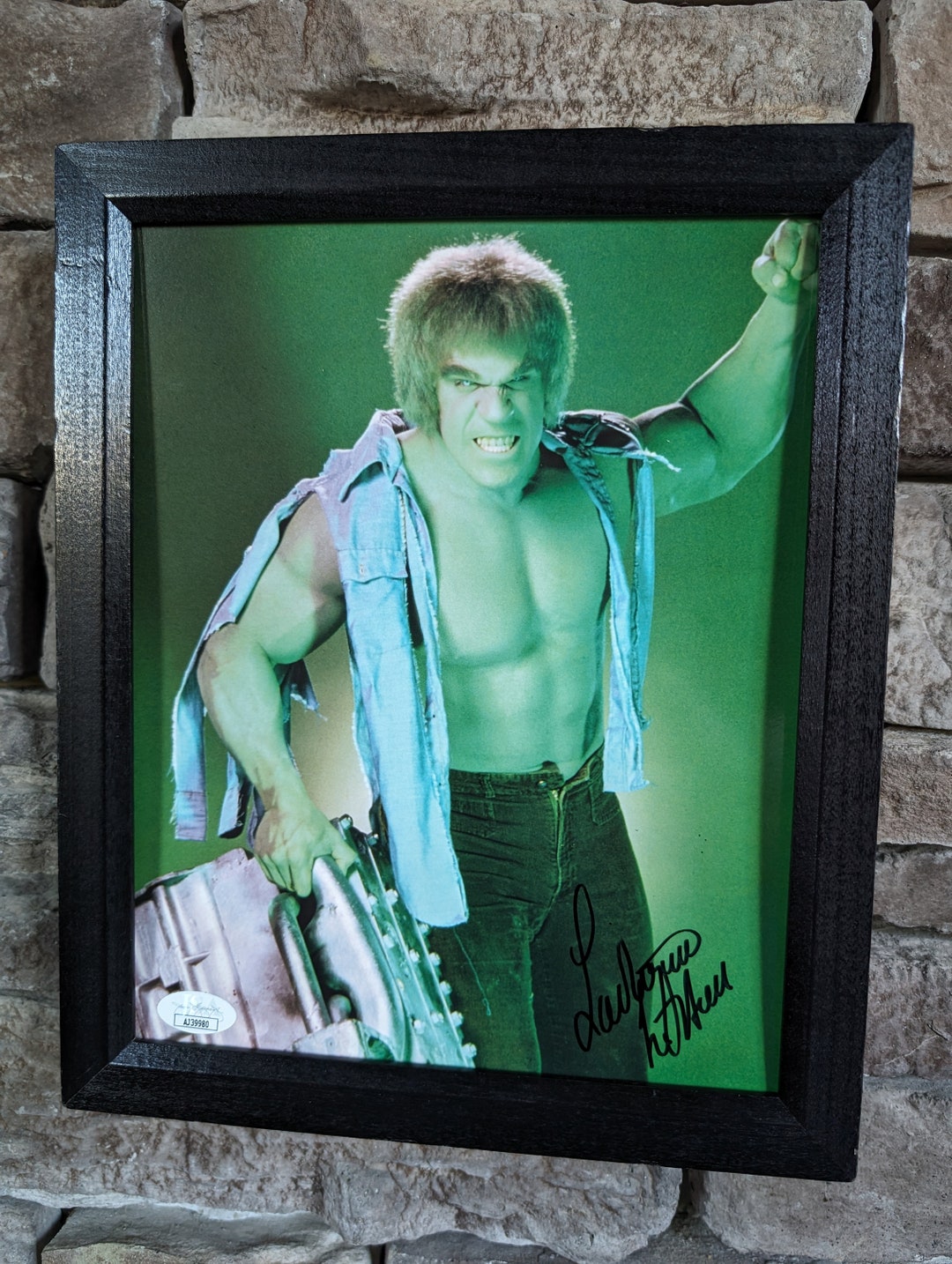 Autographed Lou Ferrigno the Incredible Hulk 8x10 Inch Framed Photo ...