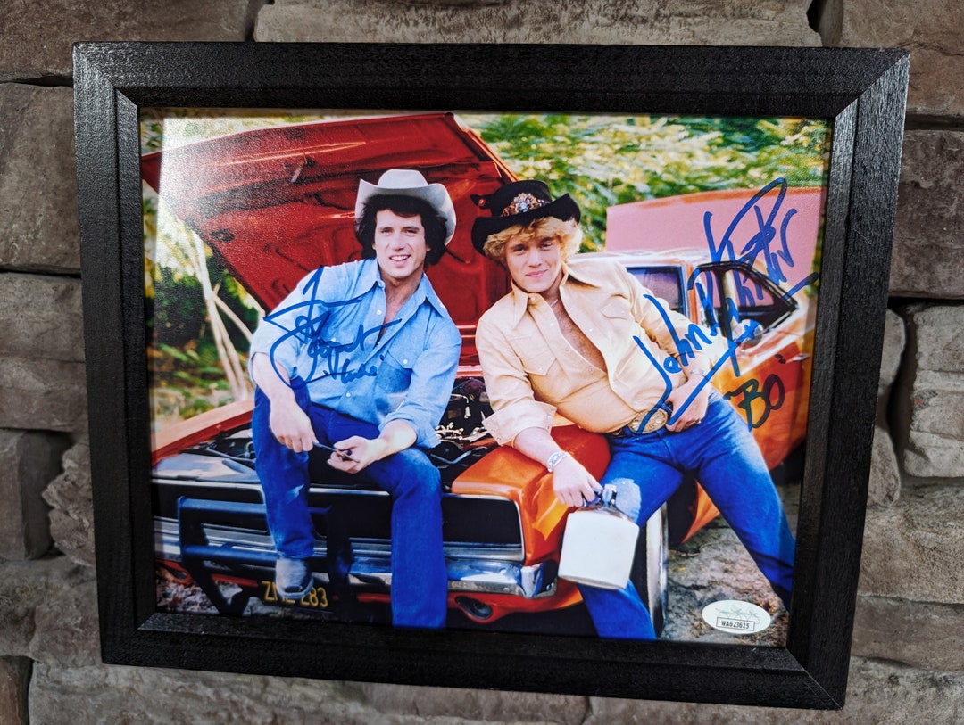 Autographed Tom Wopat and John Schneider Bo and Luke Duke the Dukes of ...