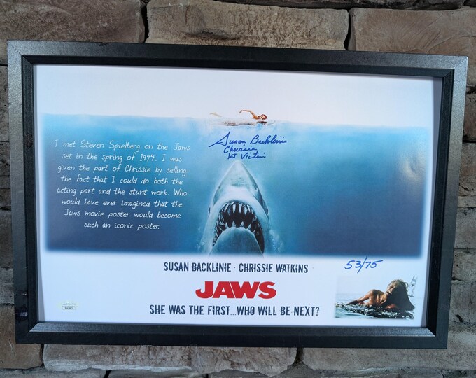 Autographed Susan Backlinie Jaws First Victim Chrissie JAWS 11x17 Inch ...