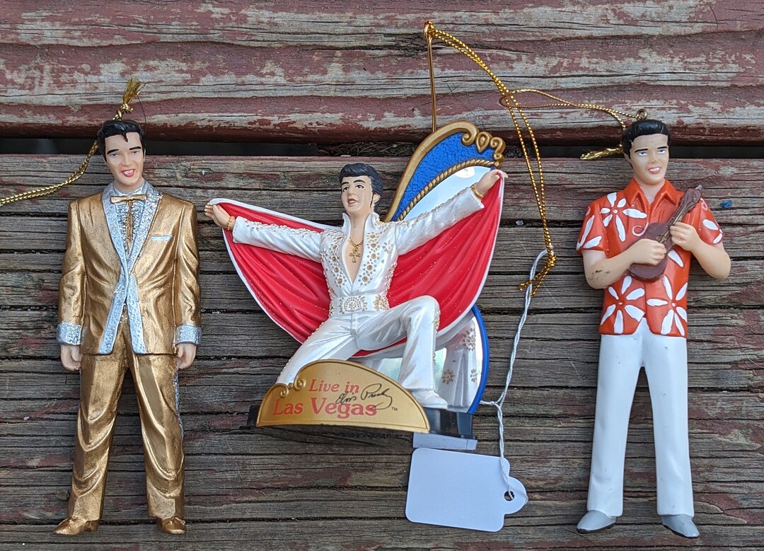 Vintage Elvis Presley Christmas Ornaments Group of 3 - Etsy