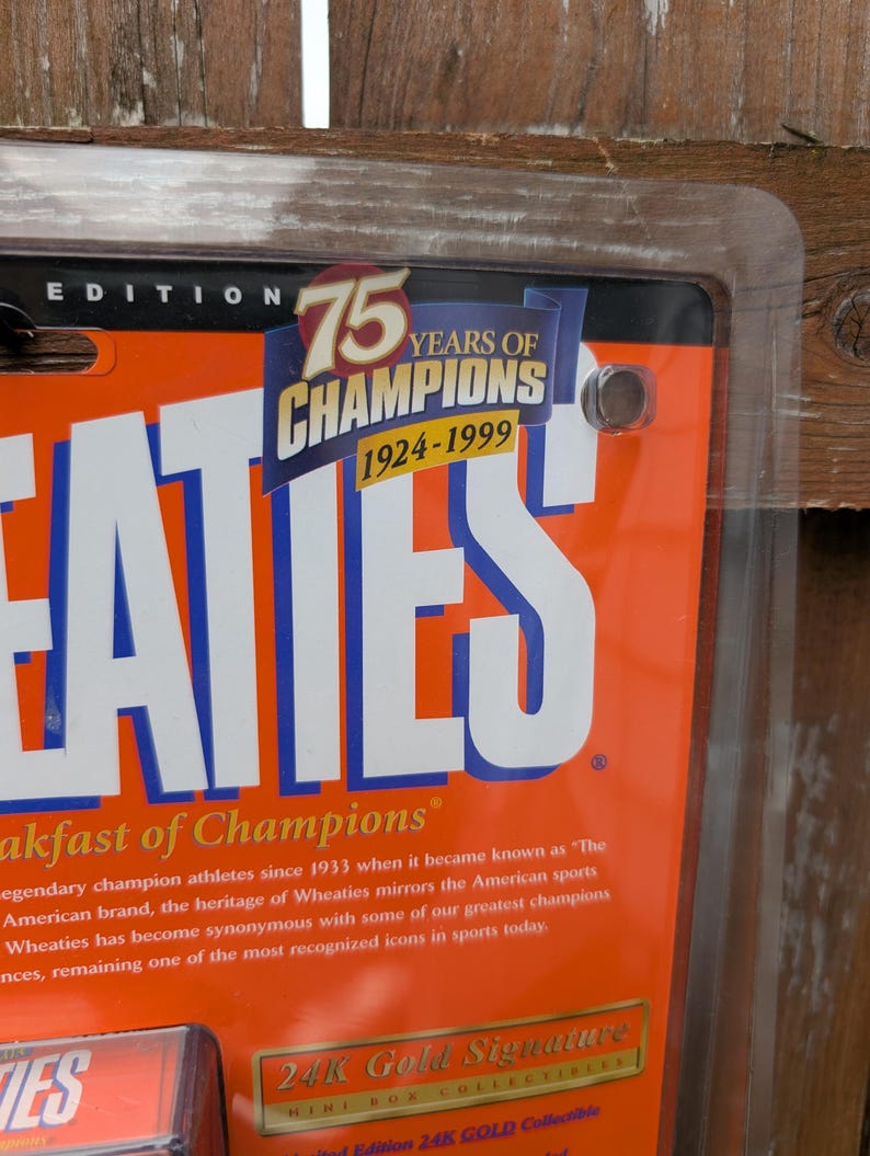 Mini Wheaties Box 75 Years of Champions 24K Gold Signature Babe Ruth NY ...
