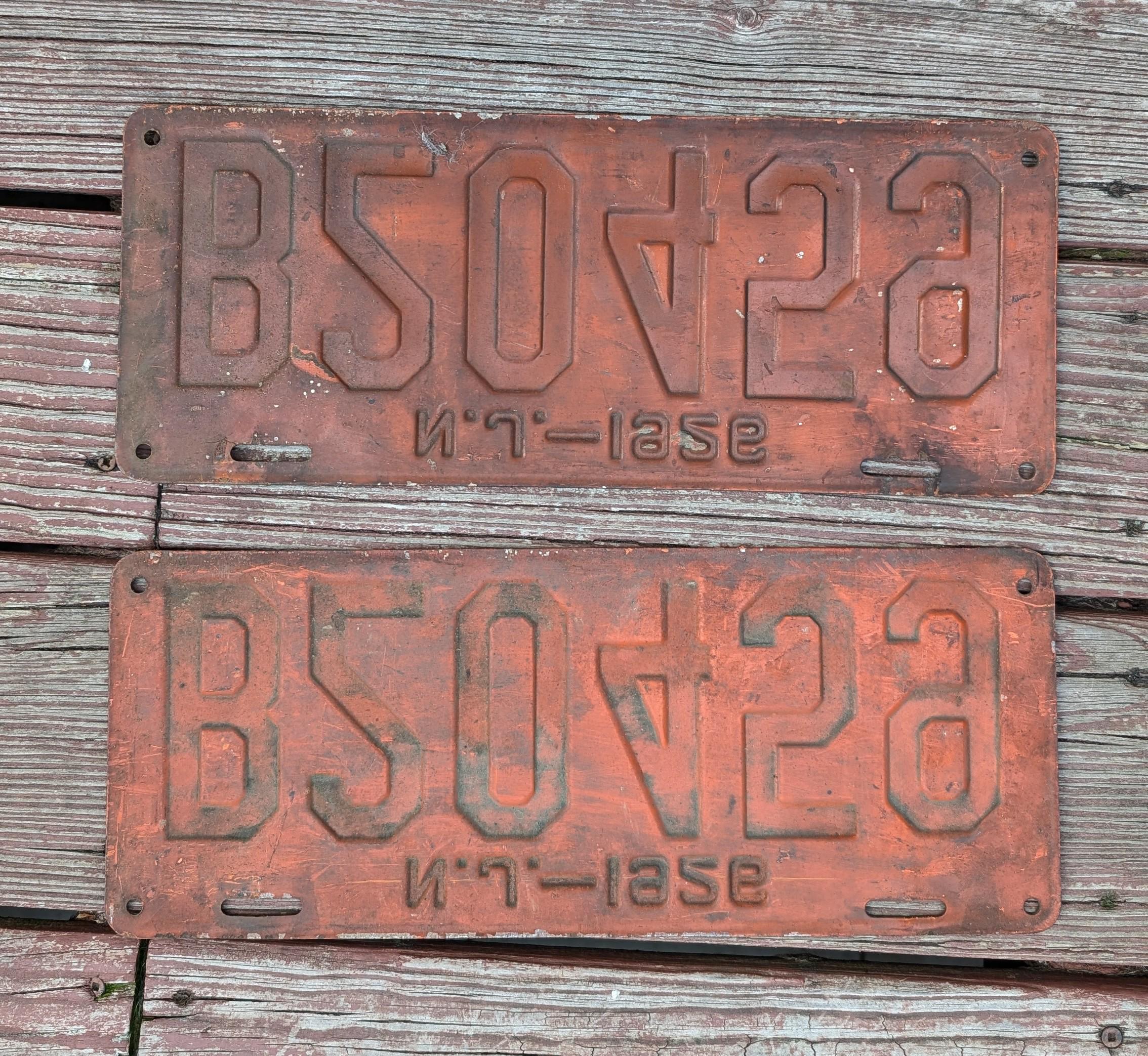 1926 New Jersey State License Plates Matching Pair. - Etsy