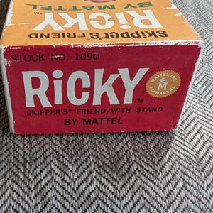 Vintage 1960s Mattel Barbie Skippers Friend Ricky Doll in Original Box ...