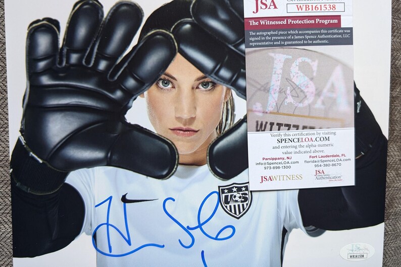 Autographed Hope Solo Women's World Cup Goalie & Olympic Gold Medalist ...