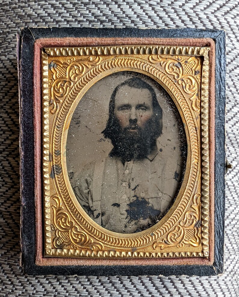 Antique Civil War Tintype Photo of a Confederate Soldier - Etsy