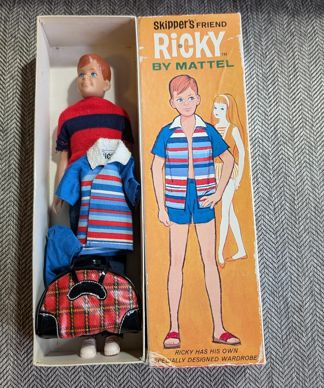Vintage 1960s Mattel Barbie Skippers Friend Ricky Doll in Original Box ...