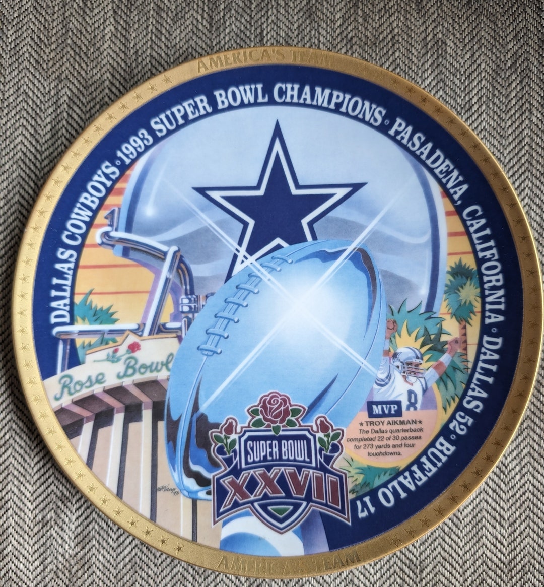 Troy Aikman MVP Dallas Cowboys 1993 Superbowl Championship Sports ...