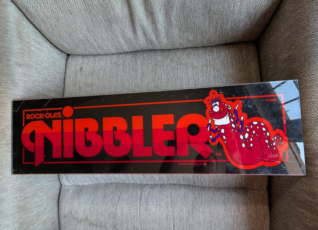 Vintage Original 1982 Rock-ola's Nibbler Arcade Game Marquee Sign - Etsy