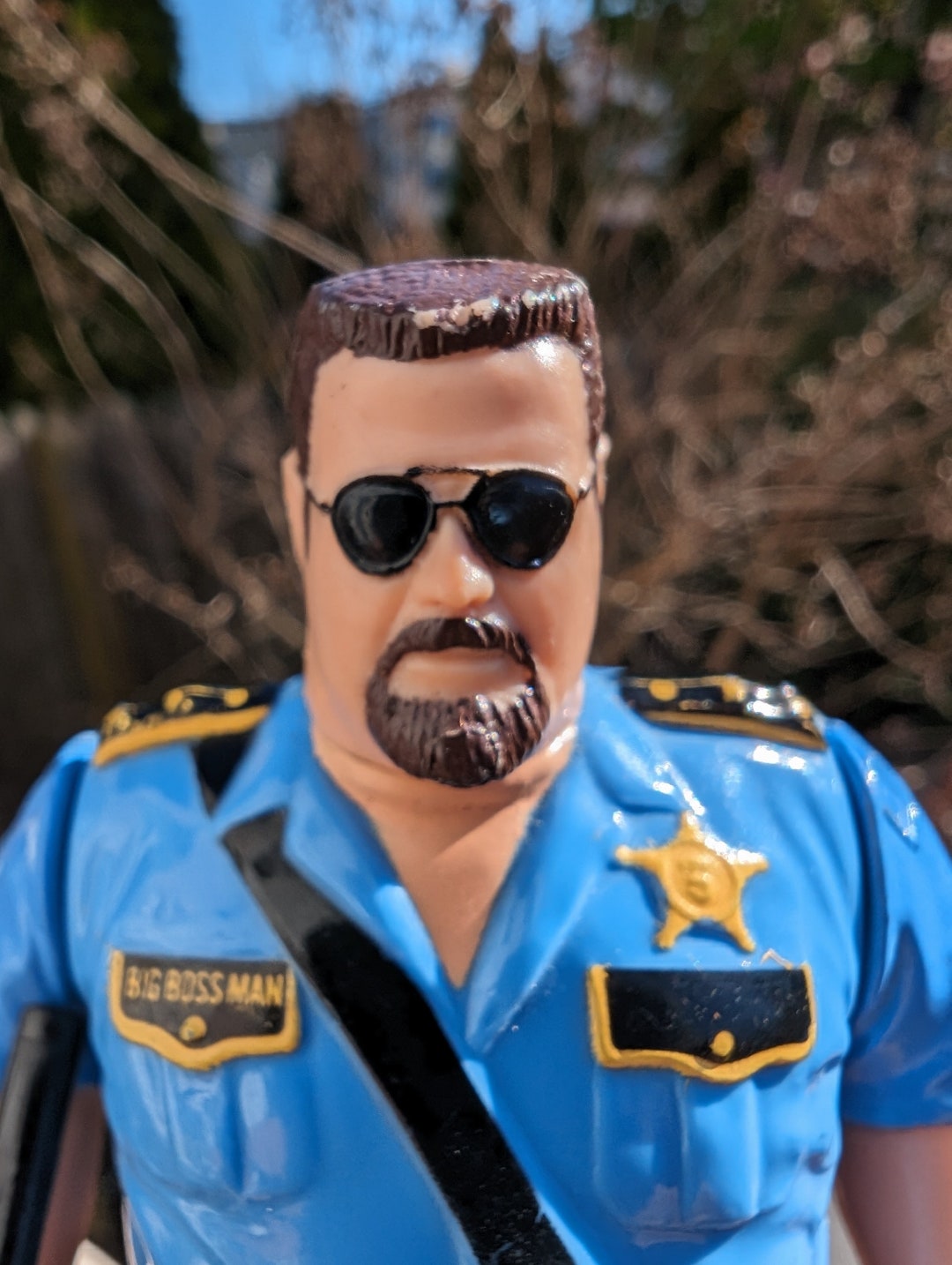 Vintage 1990s WWF WWE Hasbro the Big Boss Man With Knight Stick ...