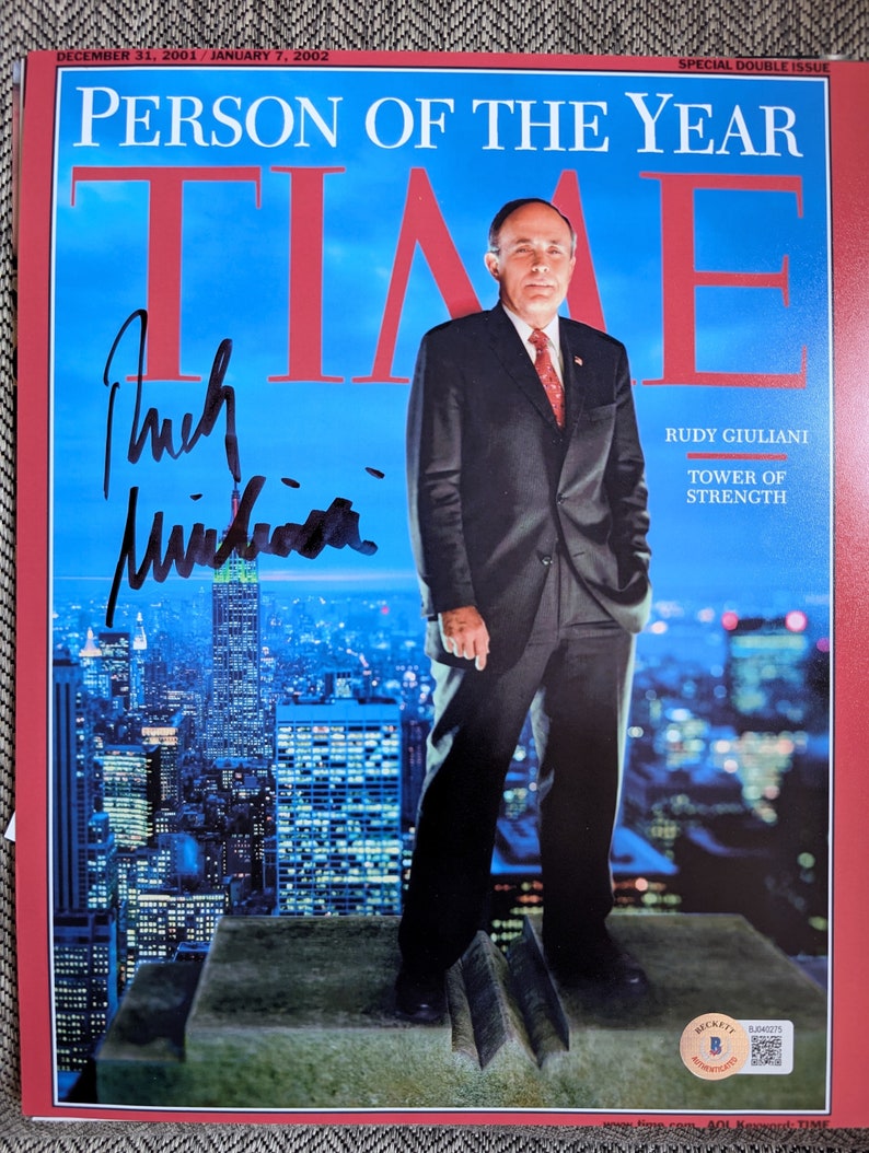 Autographed Rudy Giuliani Former NYC Mayor 9/11 2001 8x10 Inch Framed ...