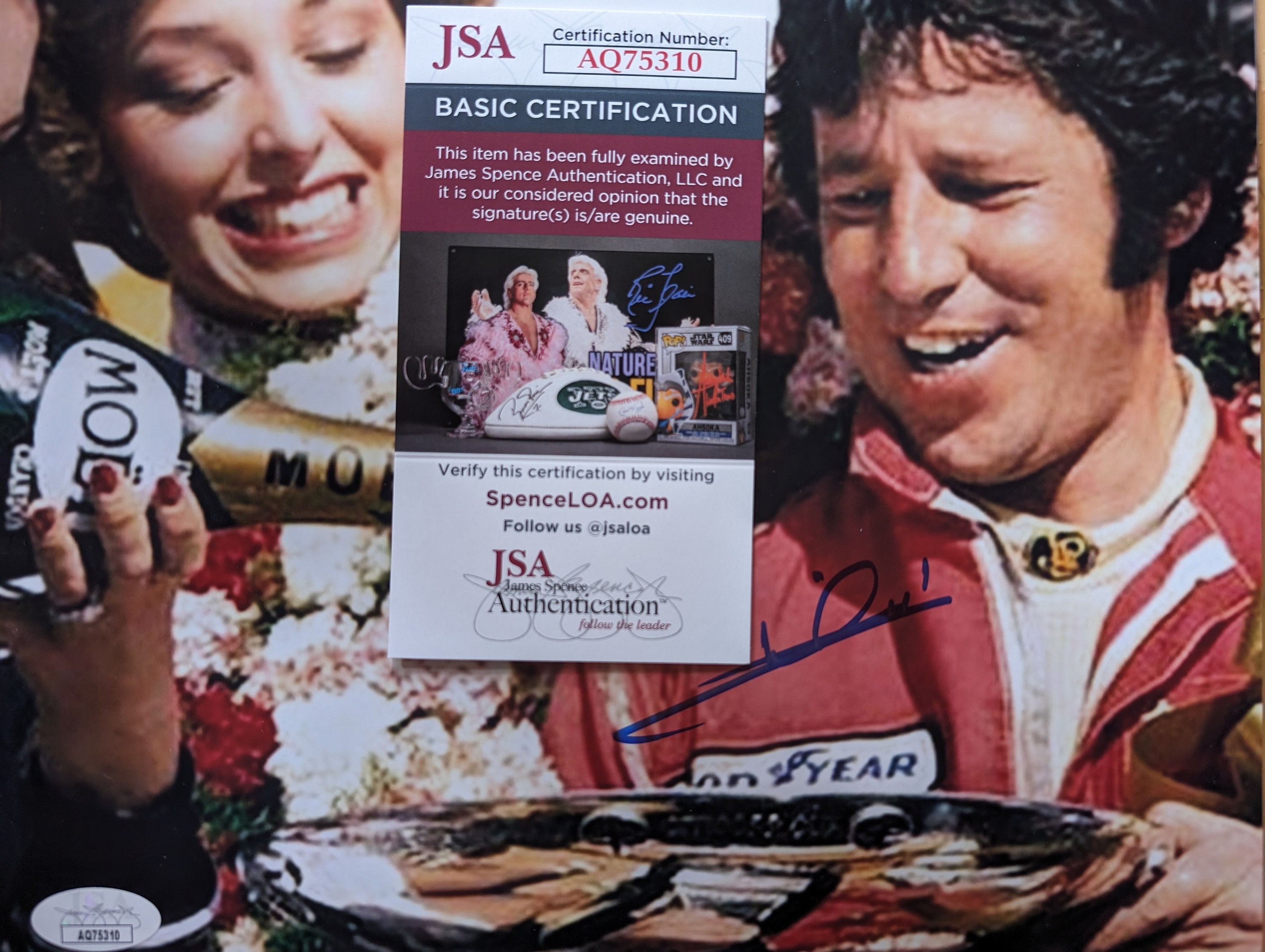 Autographed Mario Andretti NASCAR Legend 8x10 Inch Framed Photo With ...
