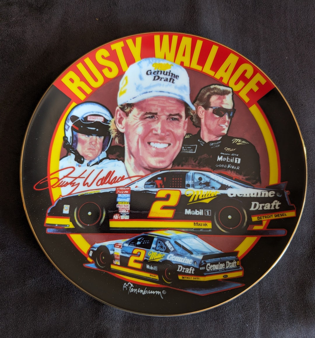 NASCAR Racing Legend Rusty Wallace Collectible Plate 8.5 Inch Diameter ...