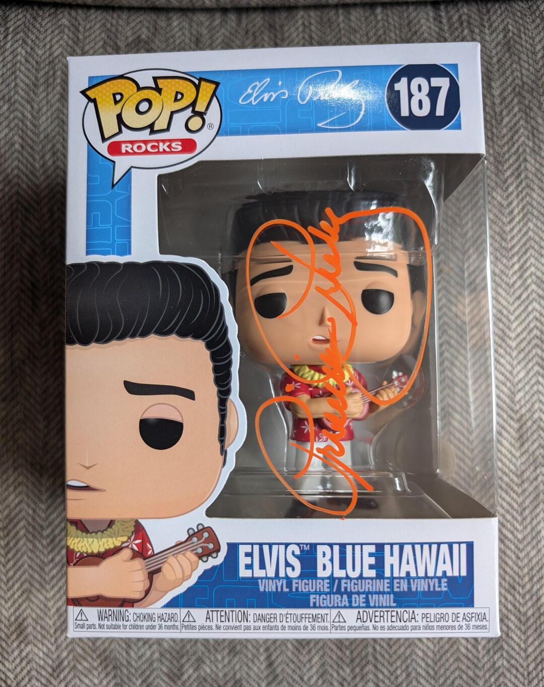 Autographed Priscilla Presley Elvis Presley Blue Hawaii Funko Pop # 187 ...
