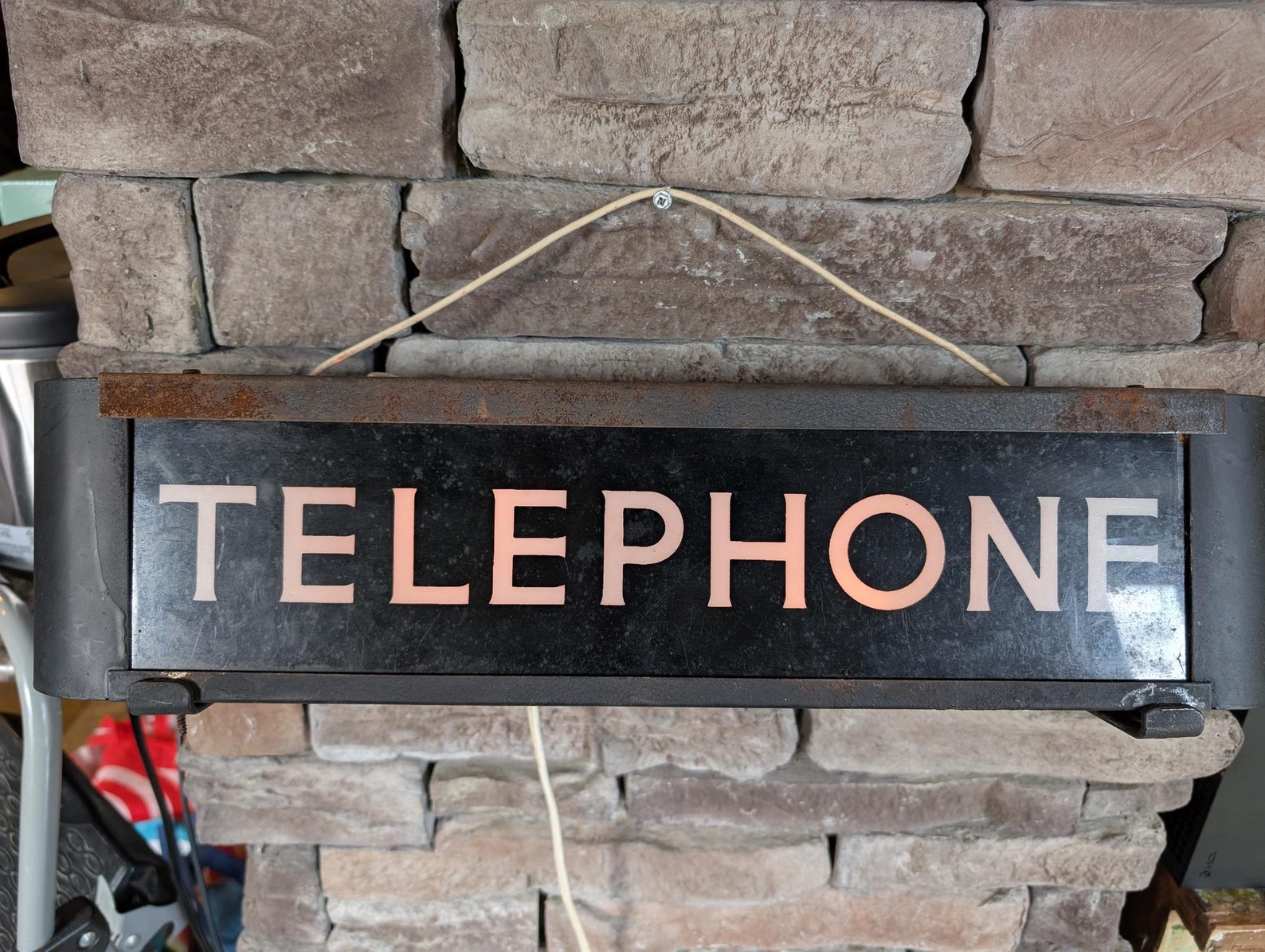Vintage 1960s Bell System Lighted Telephone Booth Topper Sign. Working ...