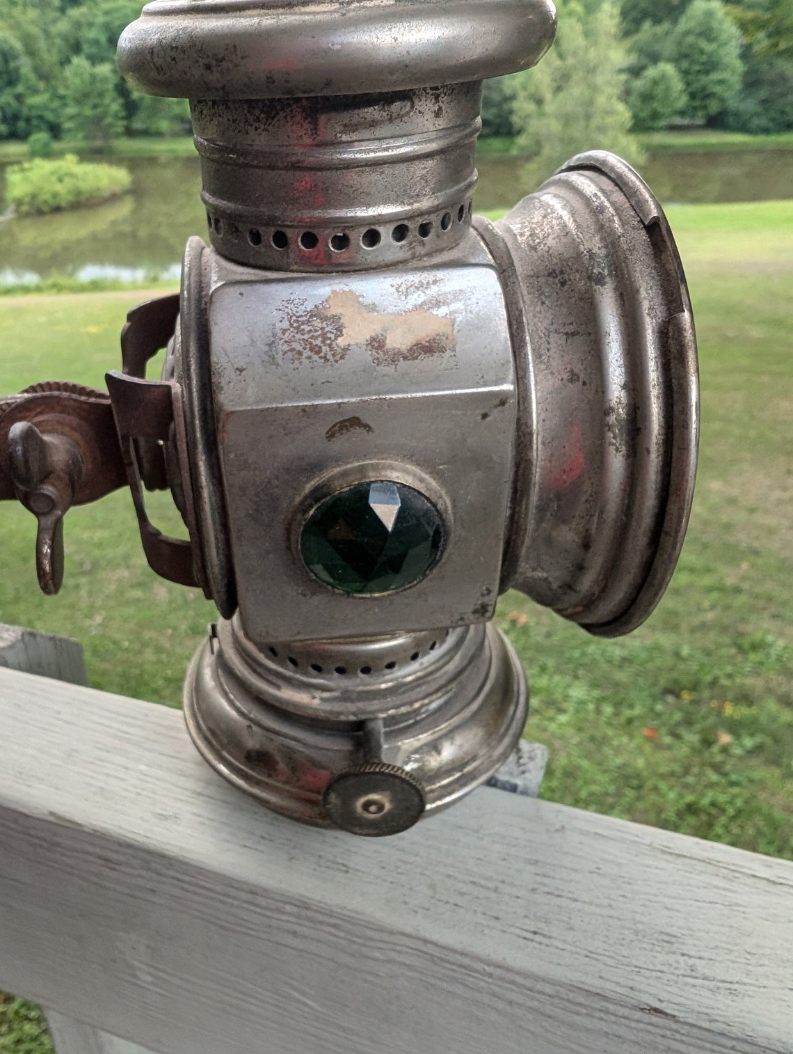 Antique Early 1900s Hine Watt Columbia Automatic Carbide Bicycle Lamp ...