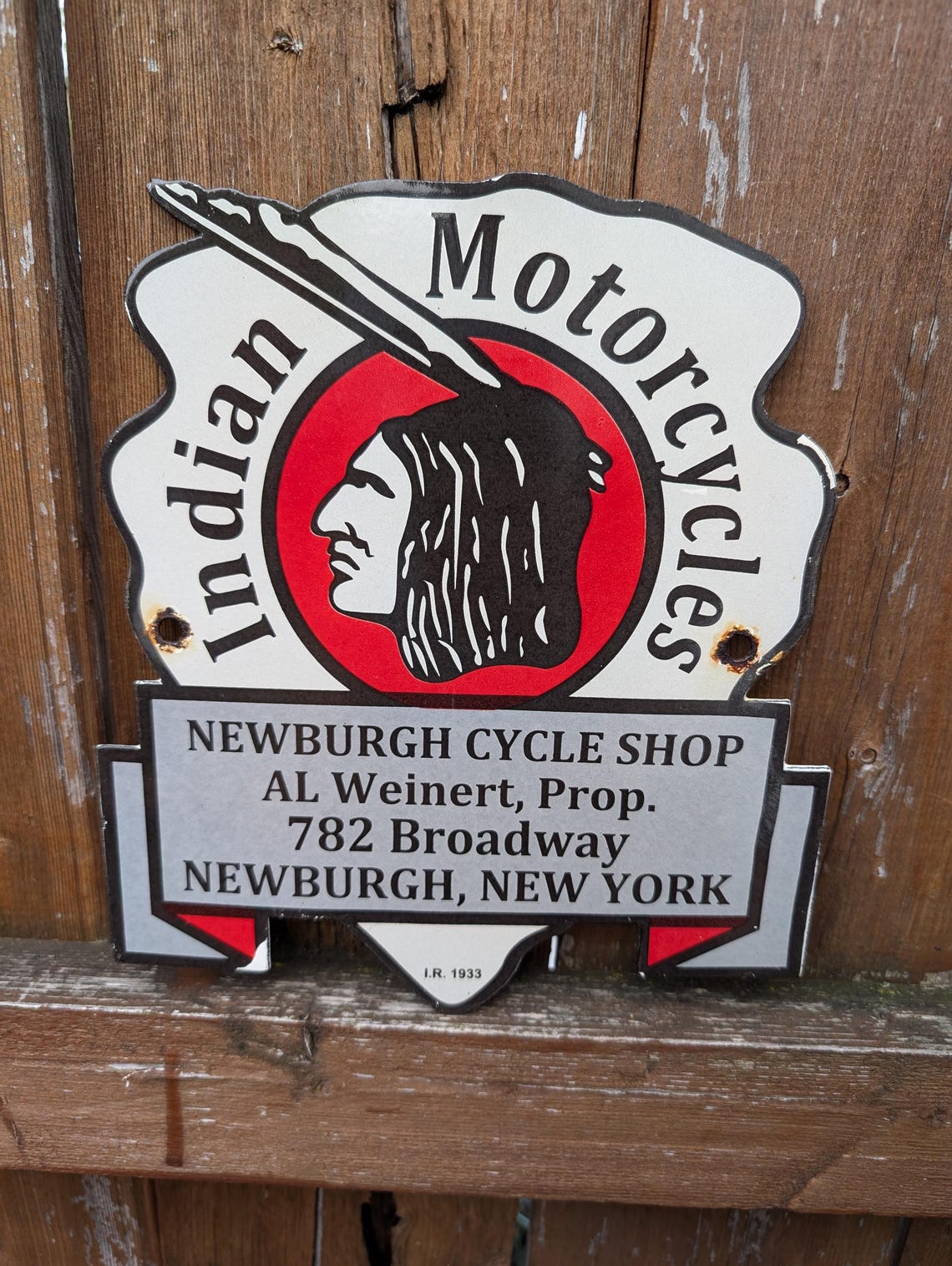 Vintage 1933 Indian Motorcycles Newburgh NY Dealer Sales and Service ...