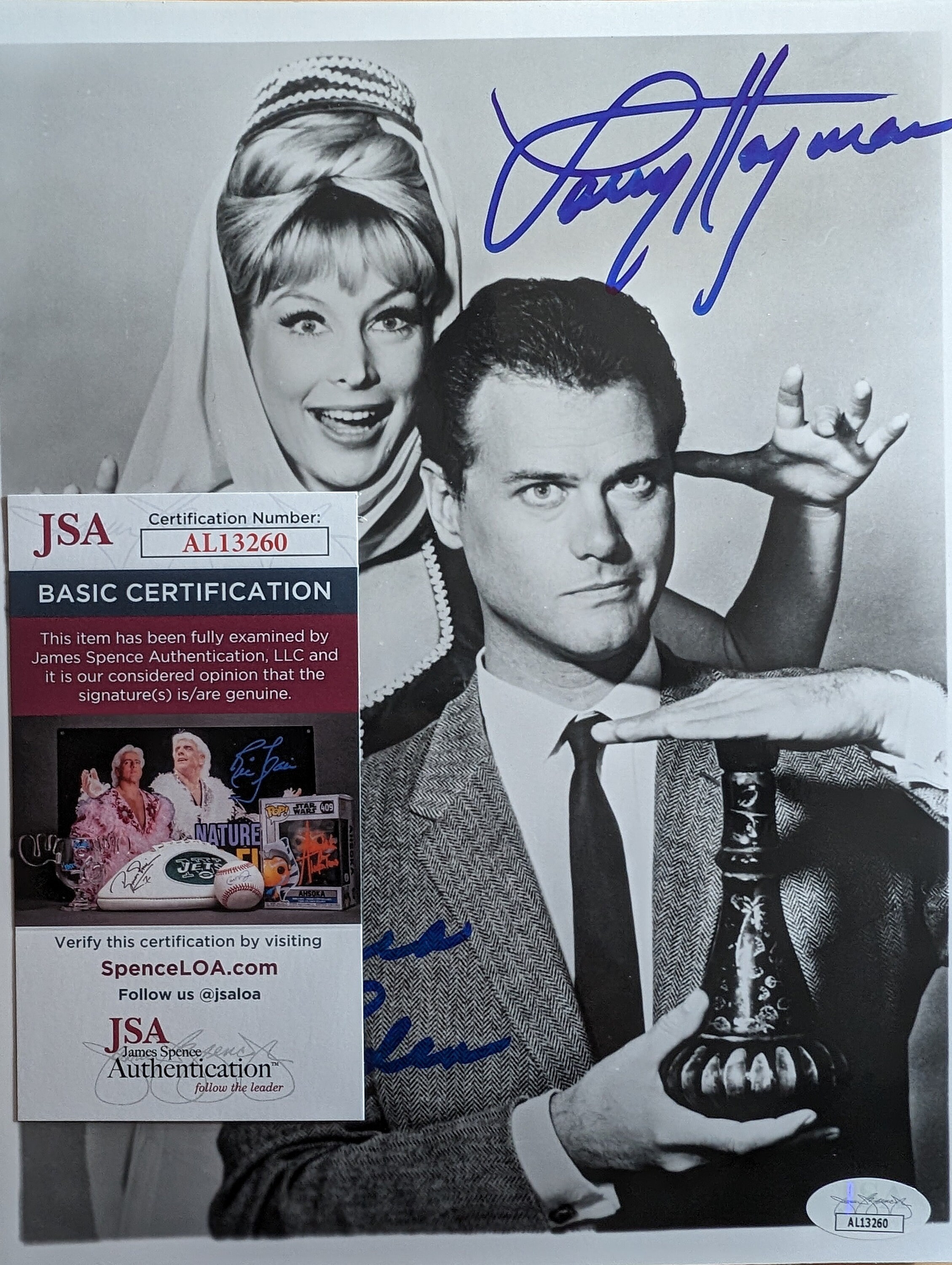 Autographed Barbara Eden and Larry Hagman I Dream of Jeannie 8x10 Inch ...