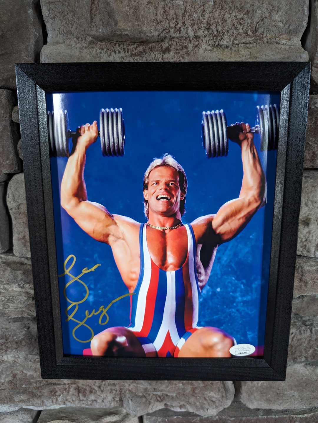 Autographed WWF WWE Lex Luger 8x10 Inch Framed Photo With Certificate ...
