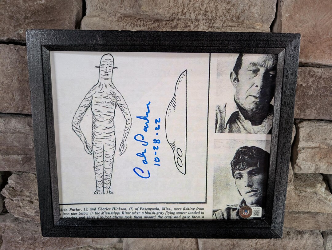 Autographed Calvin Parker Alien Abductee Pascagoula Mississippi UFO ...
