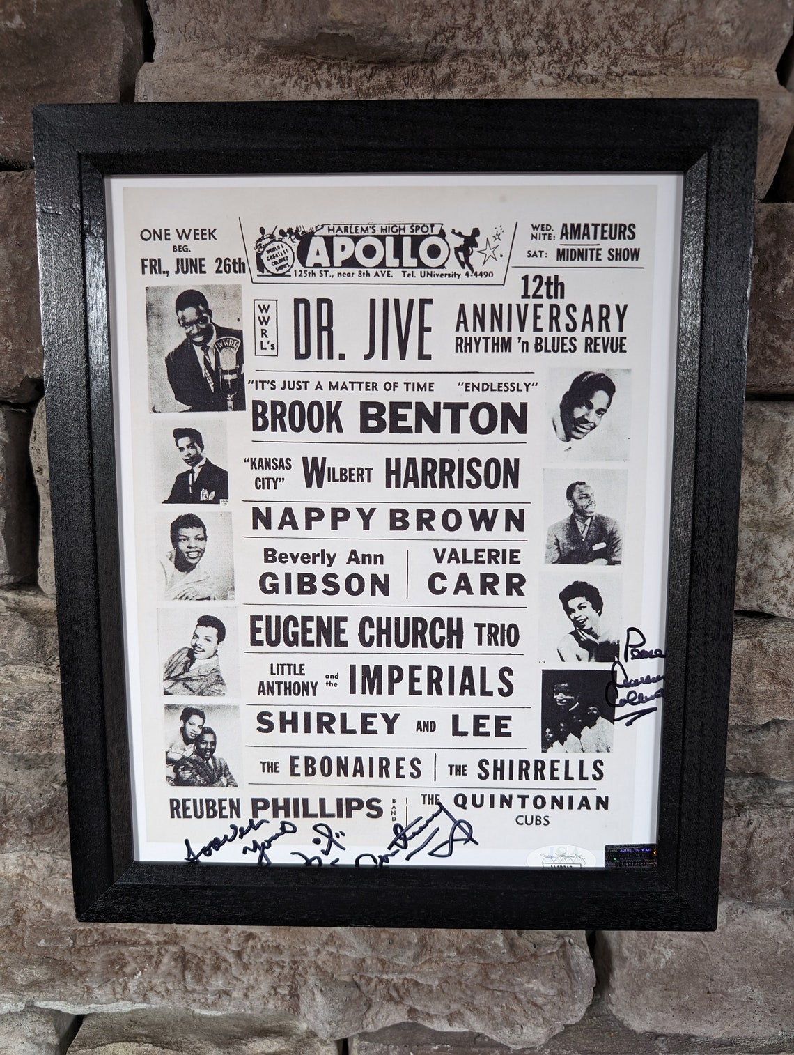 Autographed Little Anthony and Clarence Collins Little Anthony and the ...
