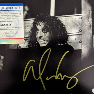 Autographed Alice Cooper 8x10 Inch Framed Photo With Certificate of ...