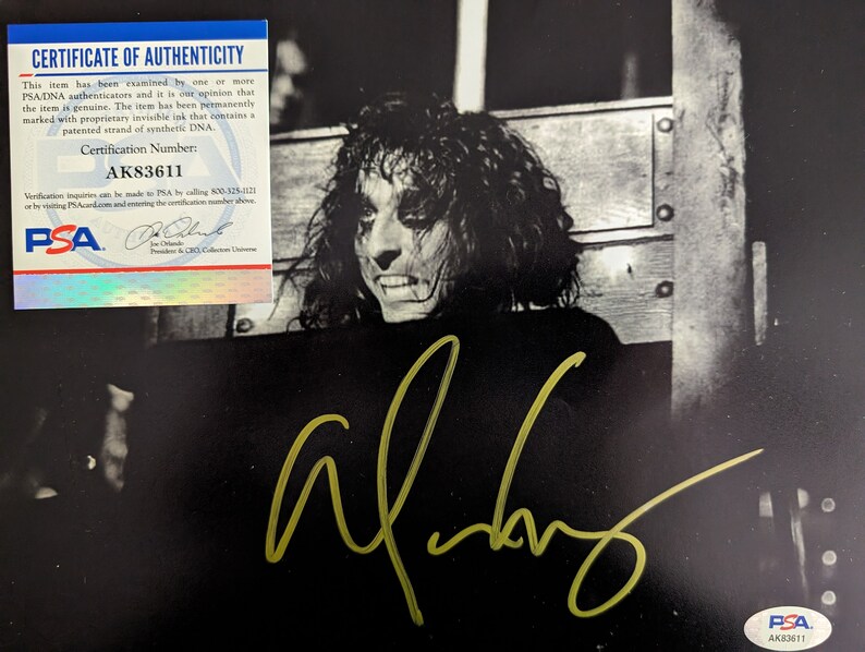Autographed Alice Cooper 8x10 Inch Framed Photo With Certificate of ...