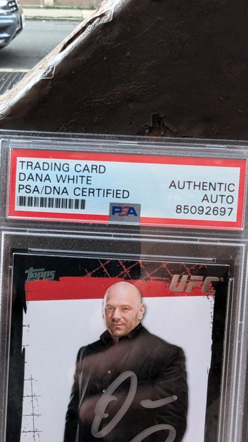 Autographed Dana White CEO UFC and Power Slap Topps Trading Card ...