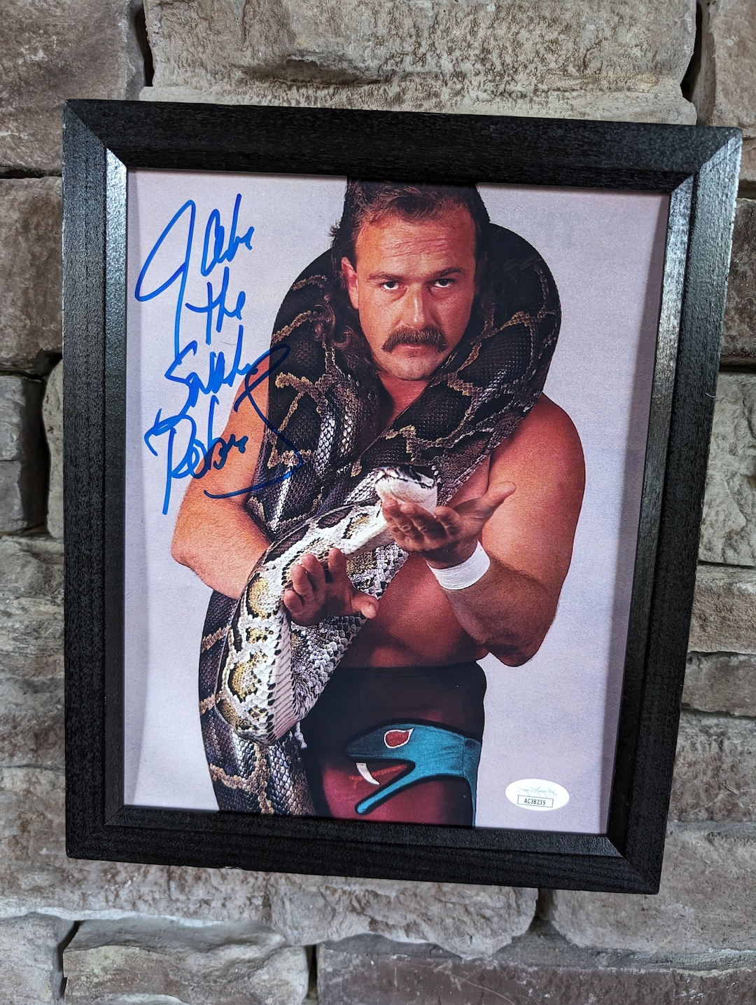 Autographed Jake the Snake Roberts 8x10 Inch Framed Photo With ...