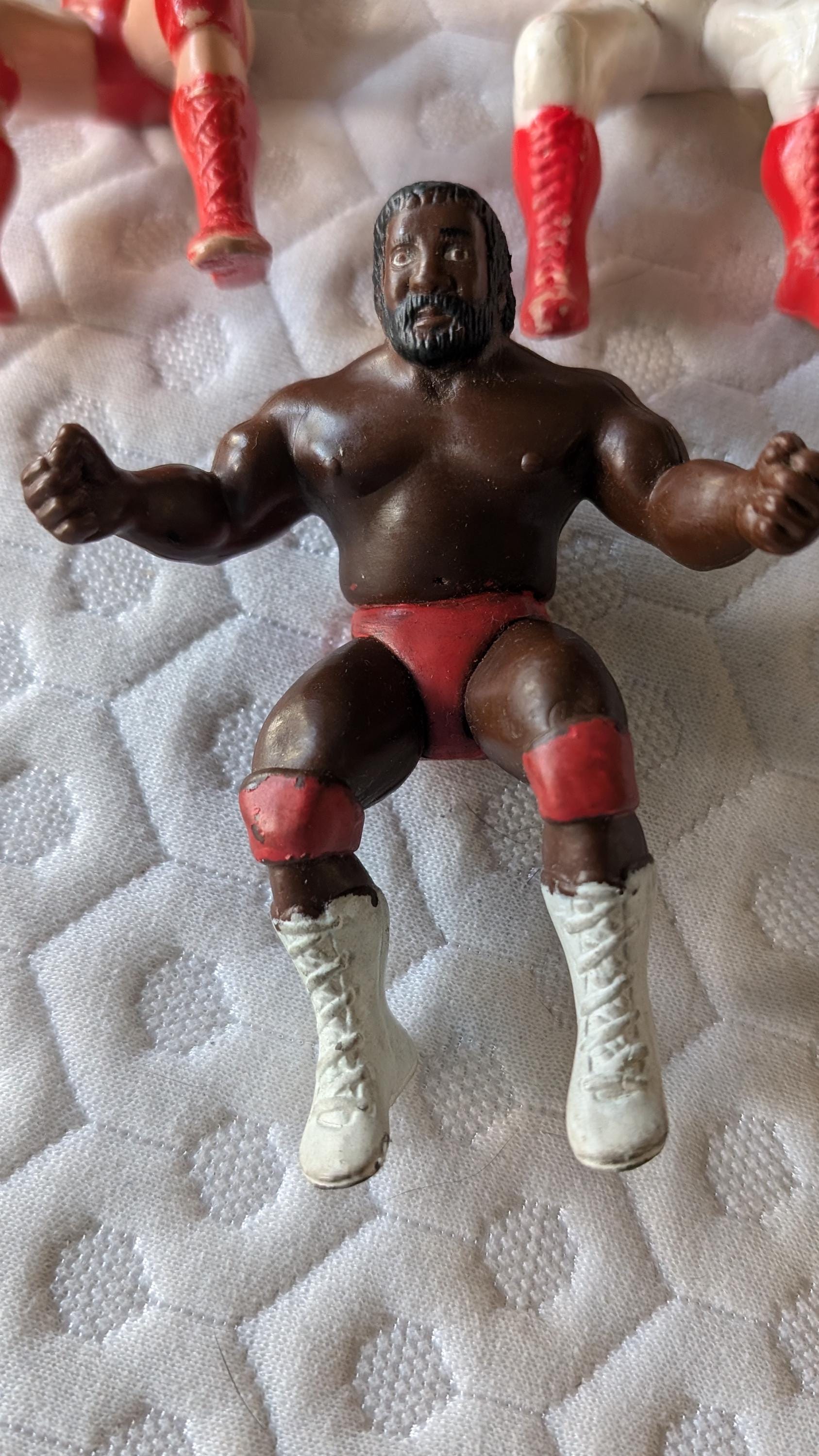 Vintage 1980s WWF WWE LJN Titan Sports Thumb Wrestlers Rubber Figures ...
