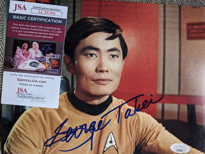 Autographed George Takei Hikaru Sulu in Star Trek . Framed 8x10 Inch ...