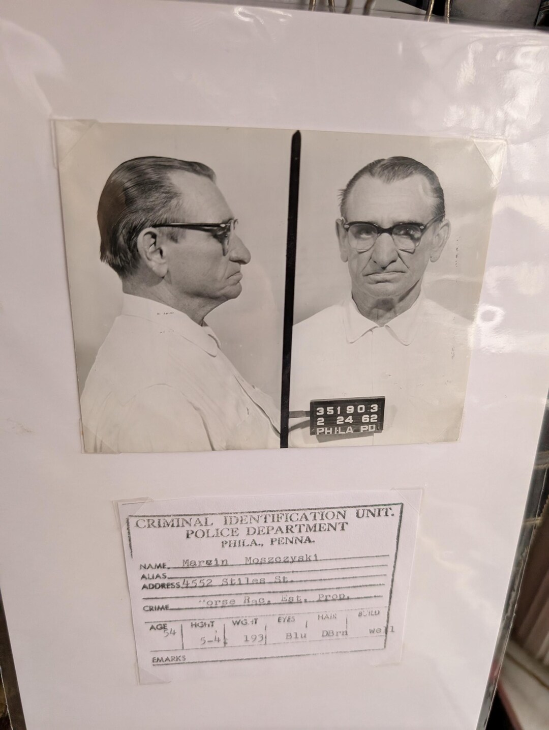 Vintage Original 1960s Mugshots From the Philadelphia Pennsylvania ...