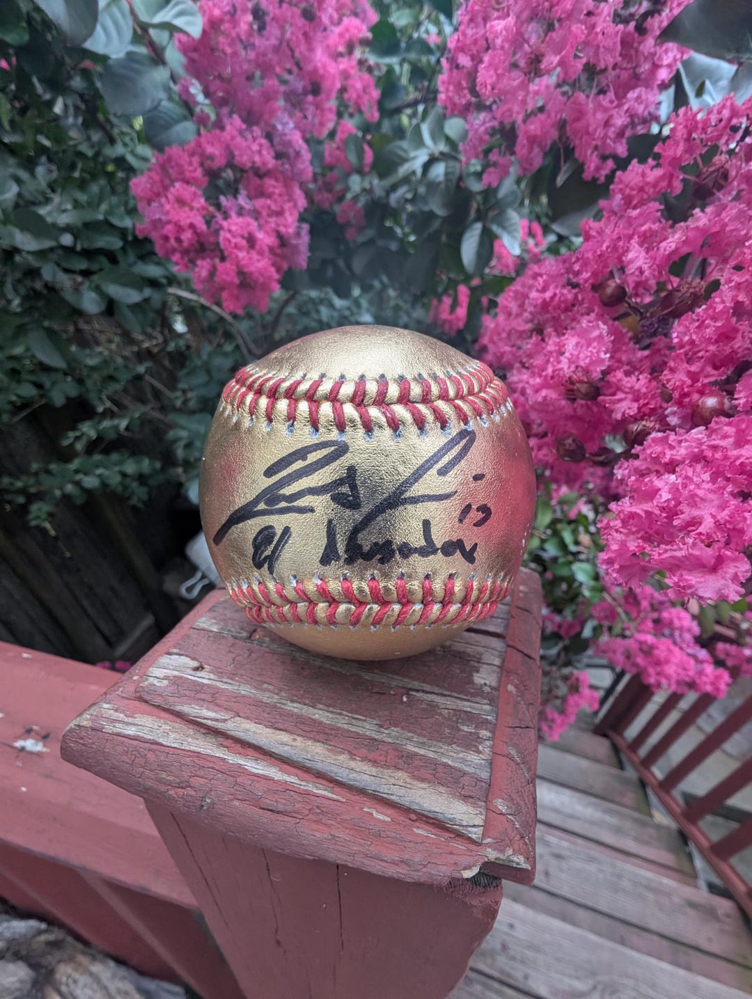 Autographed Ronald Acuna Jr. Atlanta Braves Gold Baseball With ...