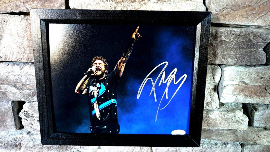 Autographed Post Malone 8x10 Inch Framed Photo With Certificate of ...