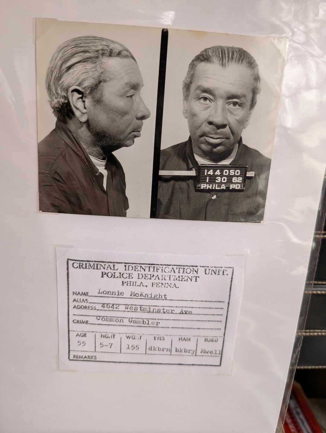 Vintage Original 1960s Mugshots From the Philadelphia Pennsylvania ...