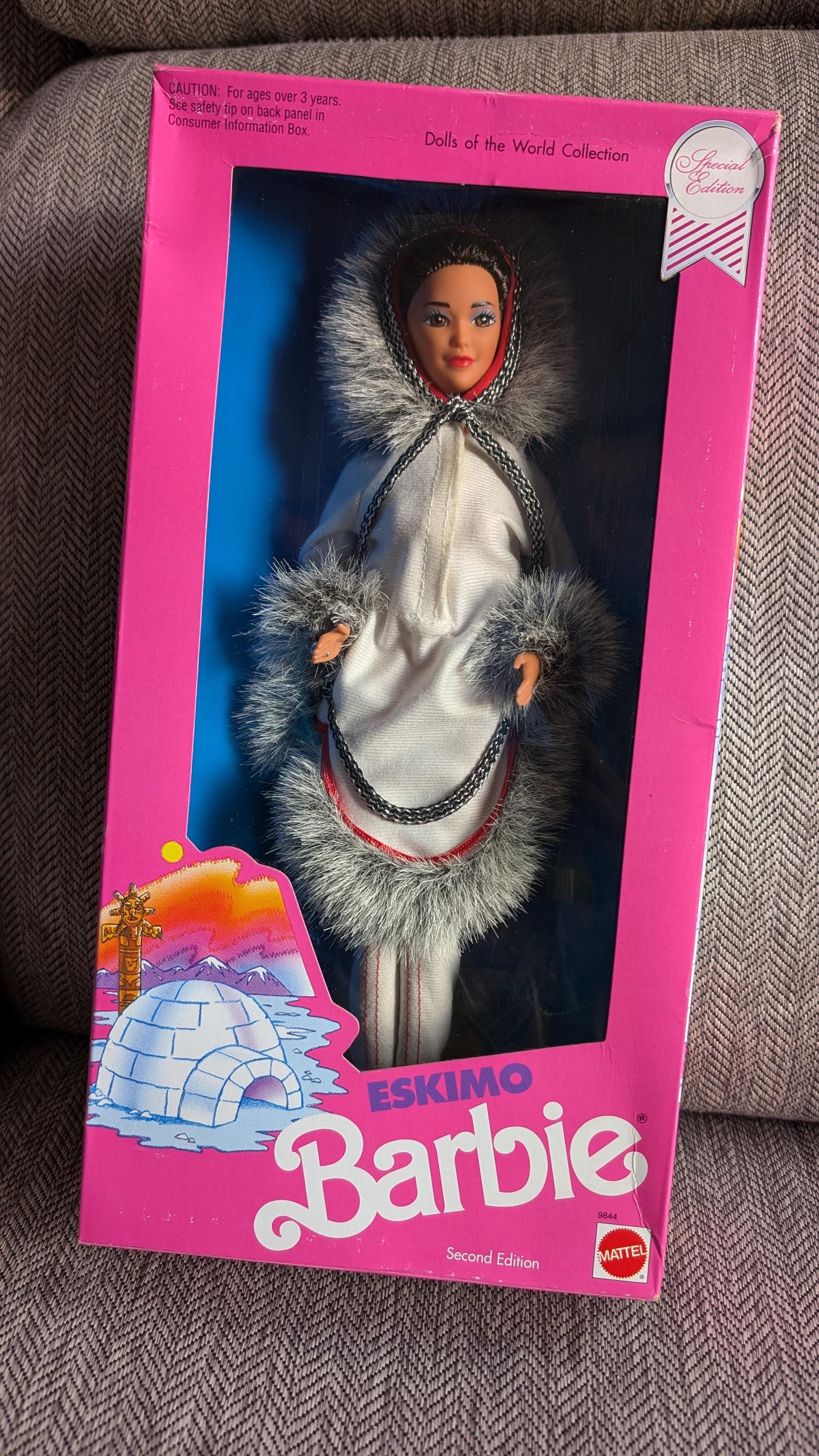 Vintage 1995 Mattel Dolls of the World Native American Eskimo Barbie ...