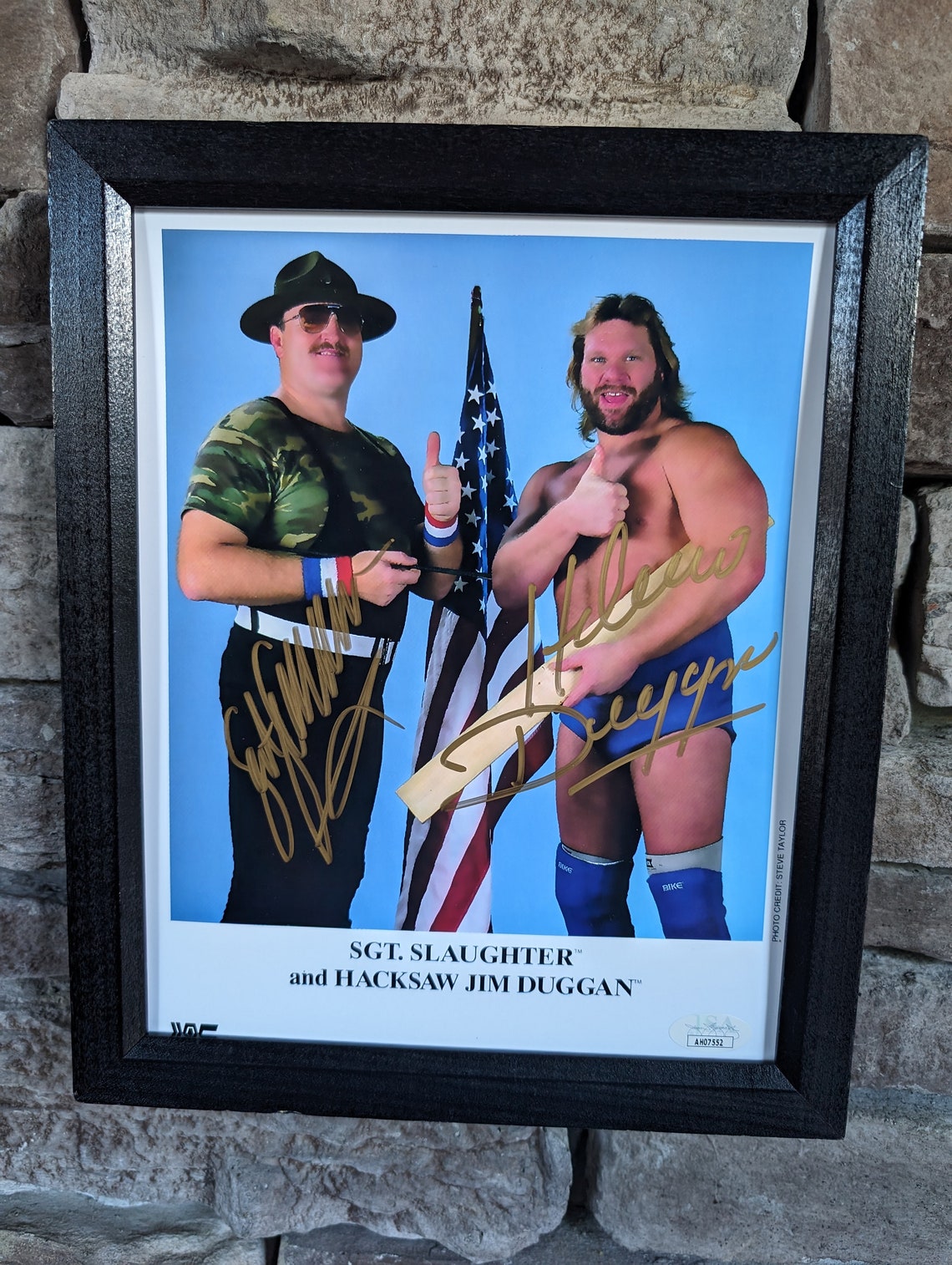 Autographed WWF WWE Hacksaw Jim Duggan & Sgt. Slaughter 8x10 Inch ...
