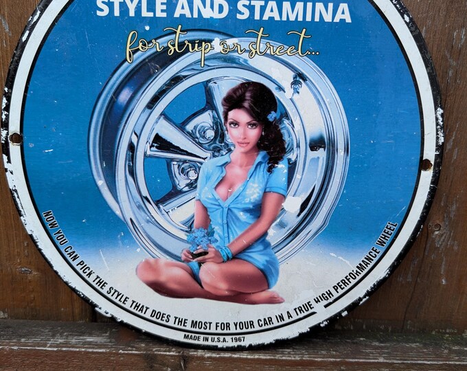 Vintage 1960s CRAGAR Custom Wheels Porcelain Sign - Etsy