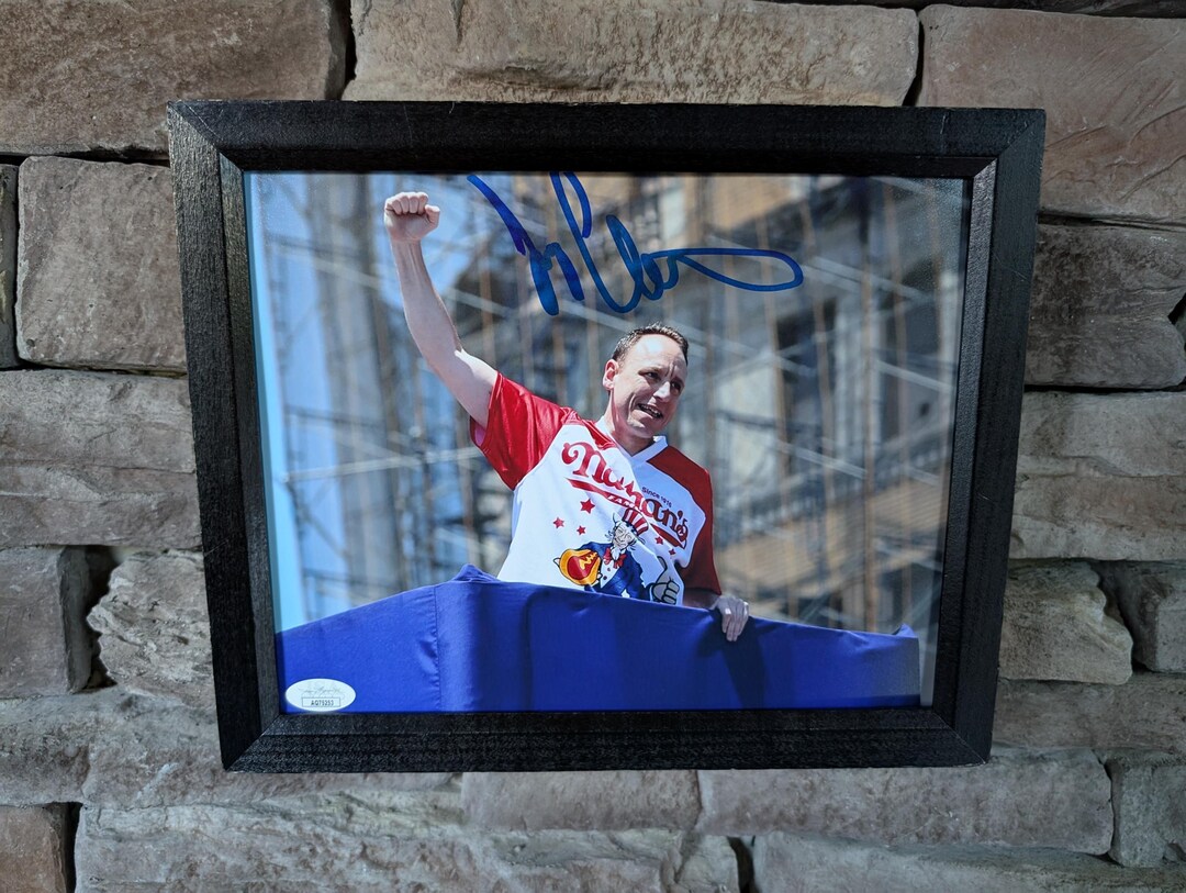 Autographed Joey Chestnut Nathan's Hotdog Eating Champion. 8x10 Inch ...