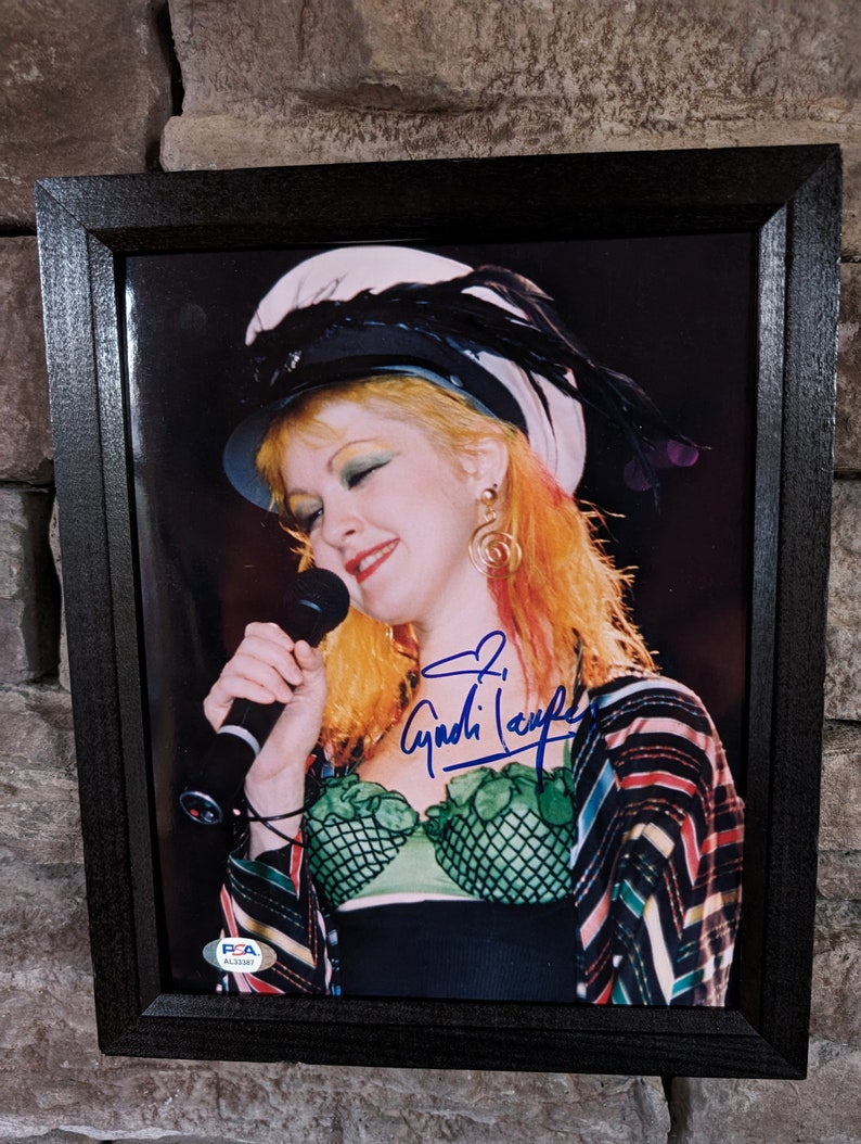 Autographed Cyndi Lauper 8x10 Inch Framed Photo With Certificate of ...