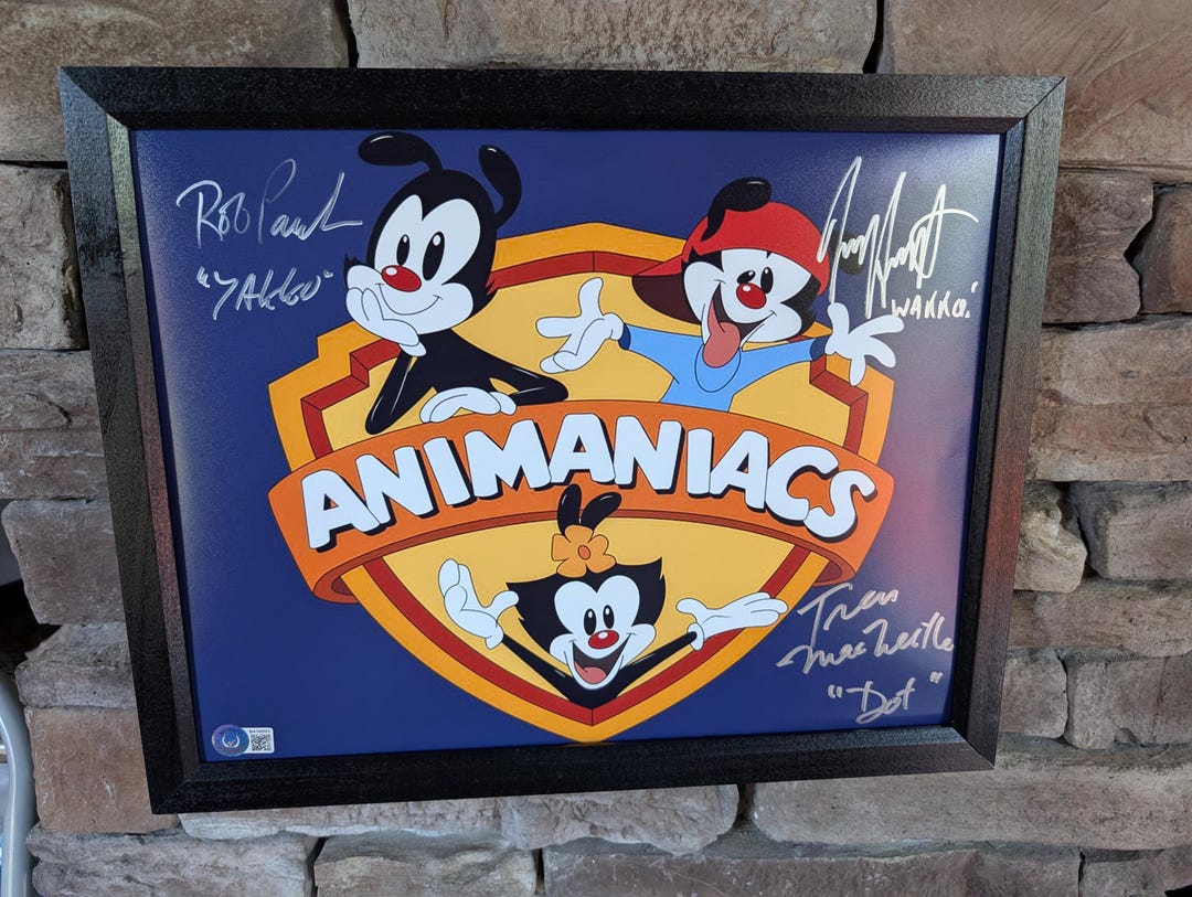 Autographed Animaniacs Cast Robert Paulsen Jess Harnell Tress Macneille ...