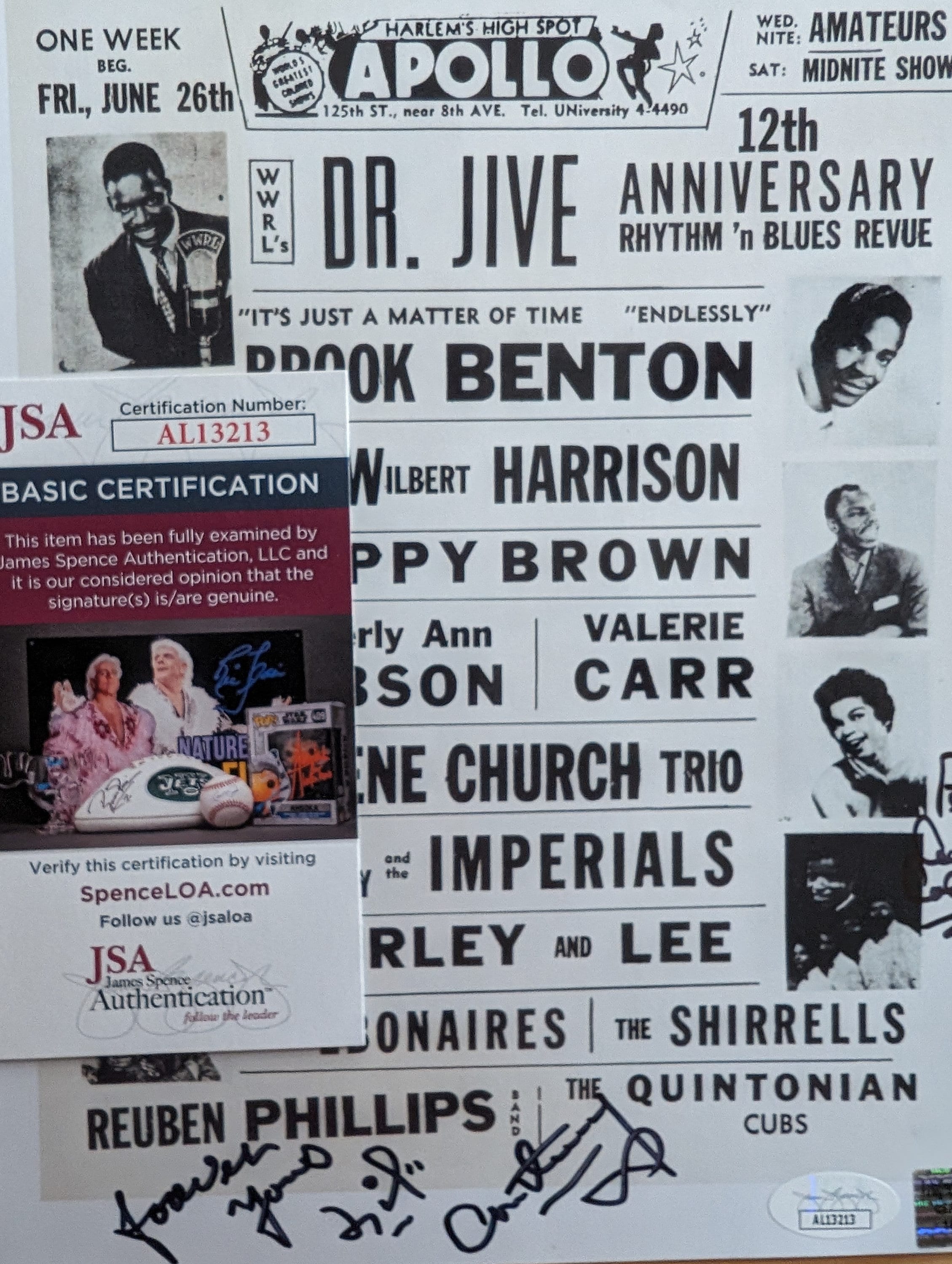 Autographed Little Anthony and Clarence Collins Little Anthony and the ...