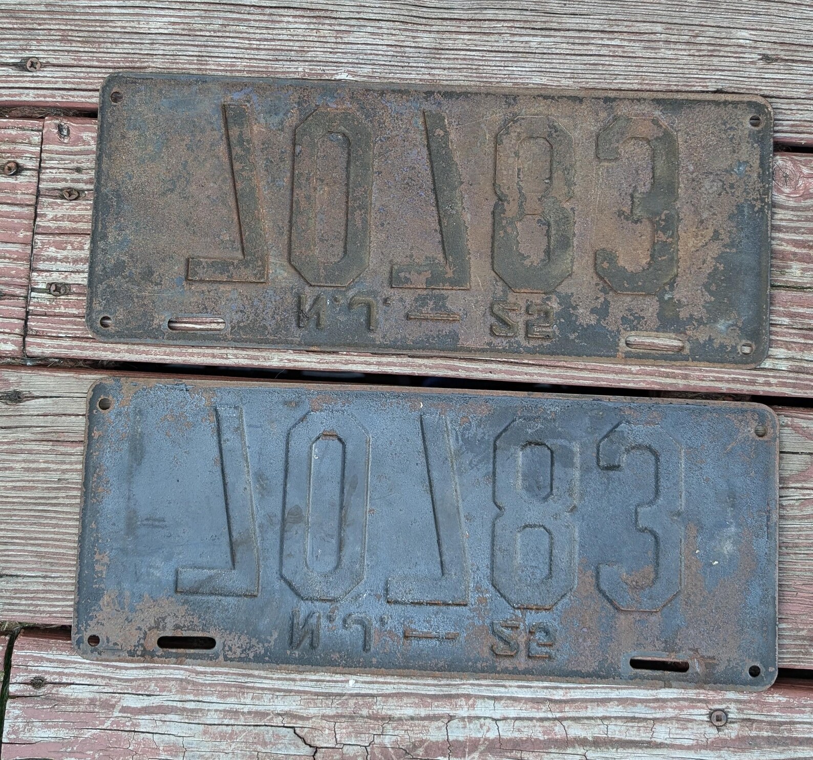 1925 New Jersey State License Plates Matching Pair. - Etsy