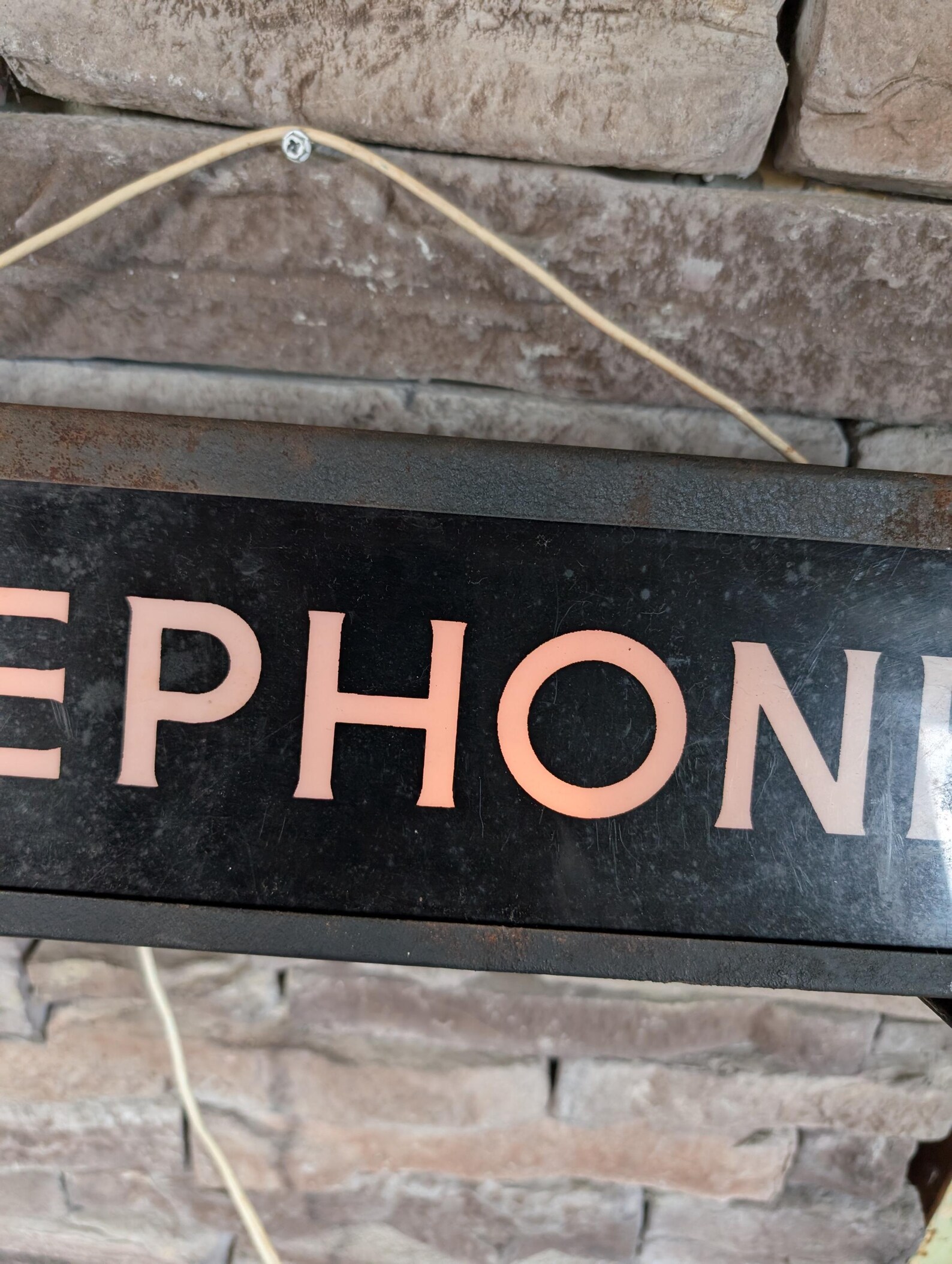 Vintage 1960s Bell System Lighted Telephone Booth Topper Sign. Working ...