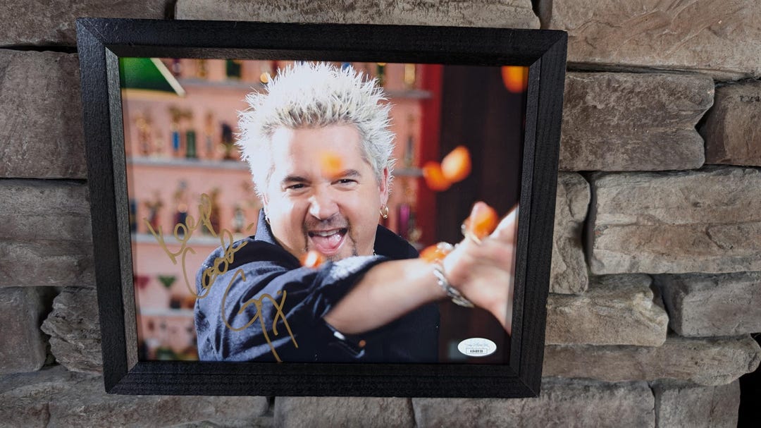 Autographed Guy Fieri Celebrity Chef 8x10 Inch Framed Photo With ...